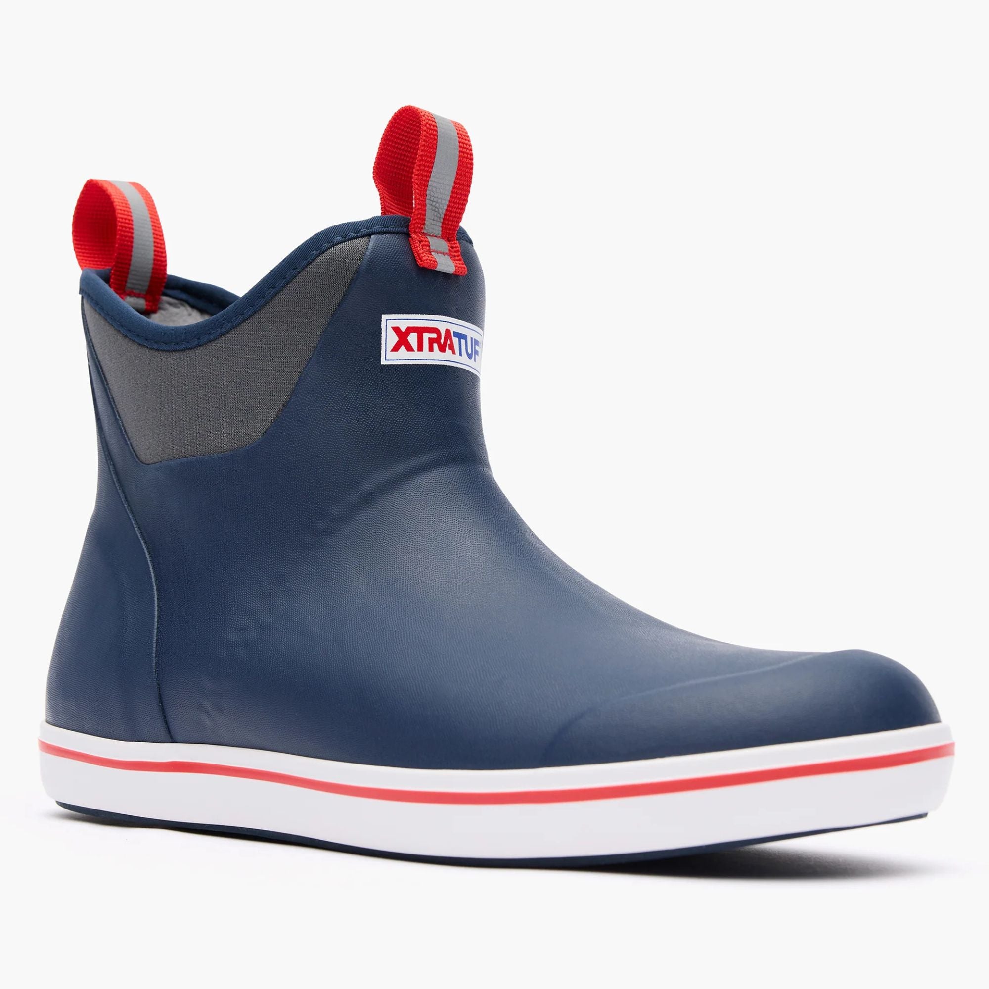 Men's Ankle Deck Boot | Navy Red – Reed's