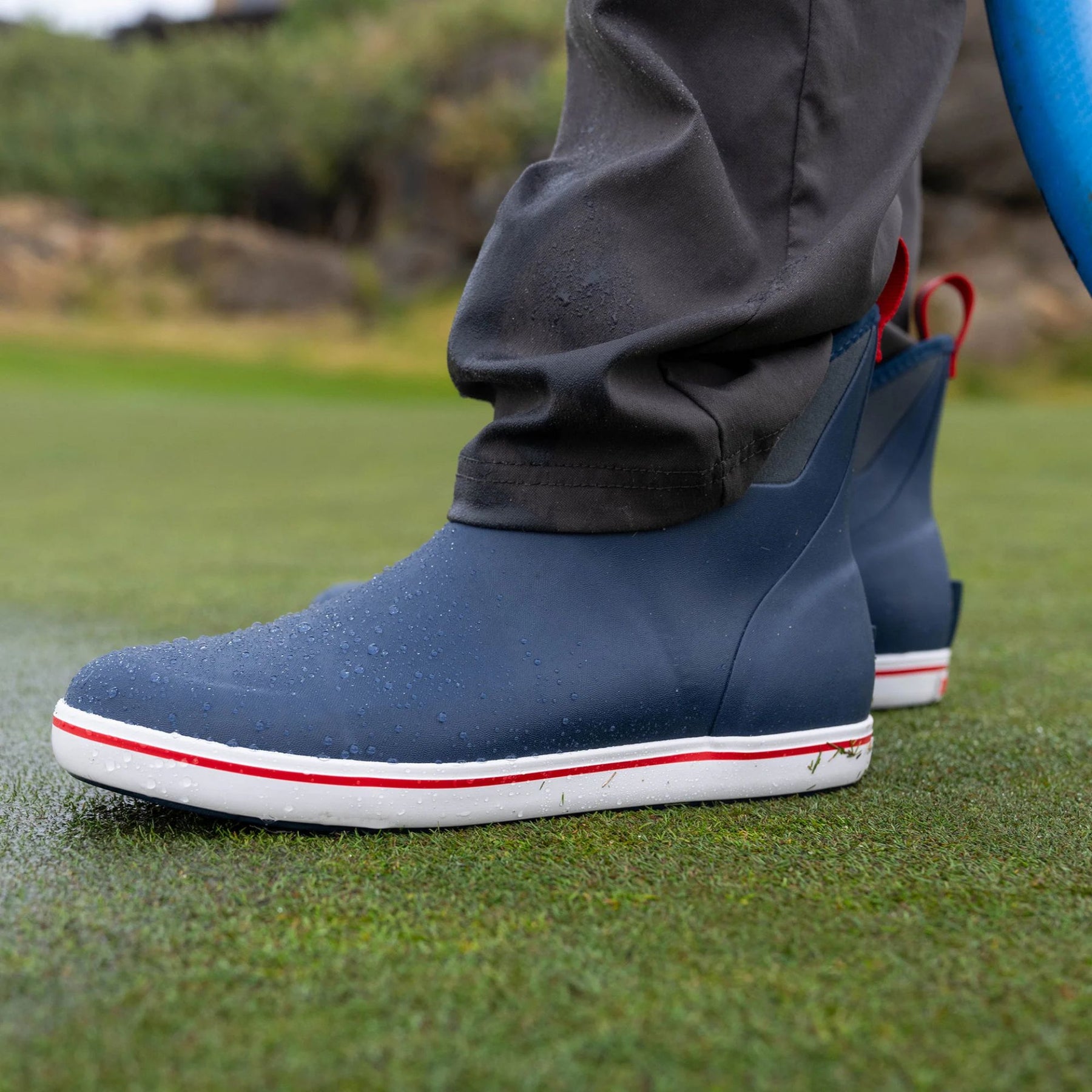 Men's Ankle Deck Boot | Navy Red – Reed's